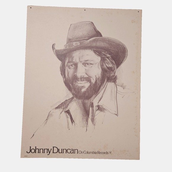 Art | Johnny Duncan Tammy Wynette 1976 Boegel Sketch Art Promo Poster ...